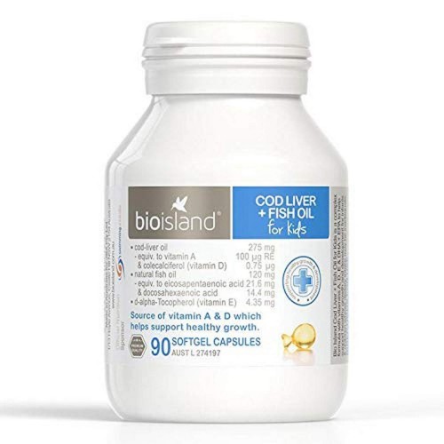 Bioisland Cod Liver Oil For Infants And Toddlers 90 Capsules